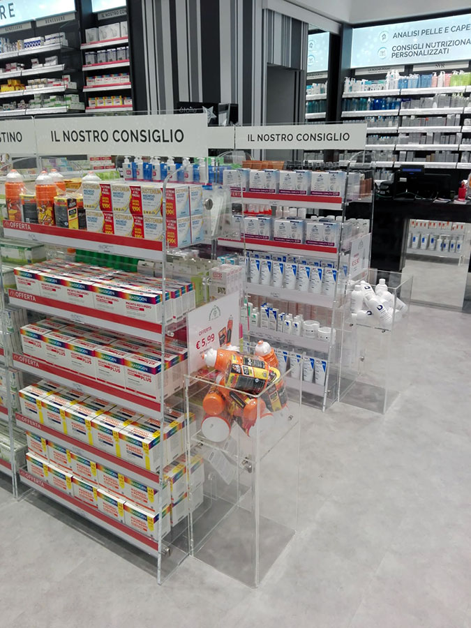 Gallery Espositori in Plexiglass per farmacie e negozi